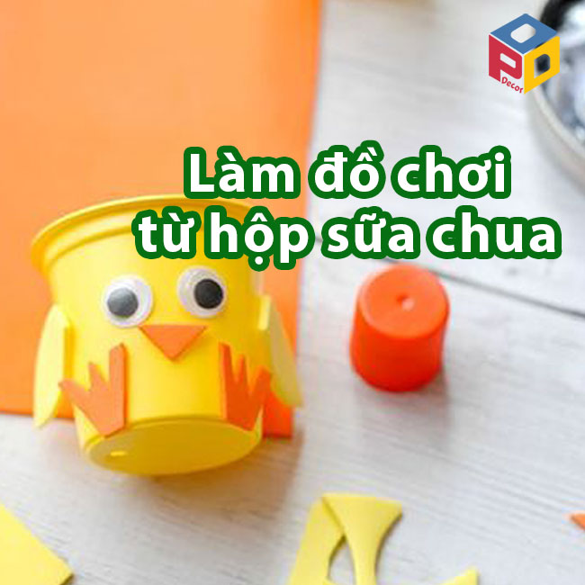 Hướng dẫn làm 4 con vật từ hộp sữa chua cực đẹp